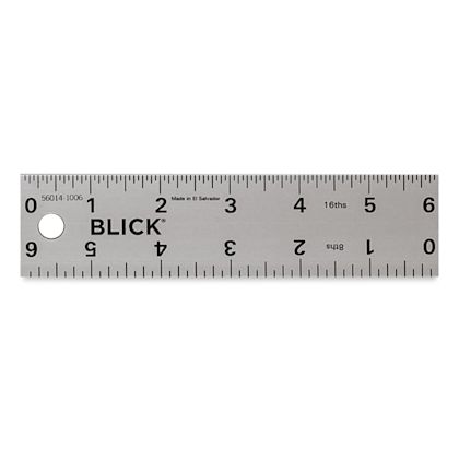 Blick Aluminum Non-Slip Ruler - 6" | BLICK Art Materials