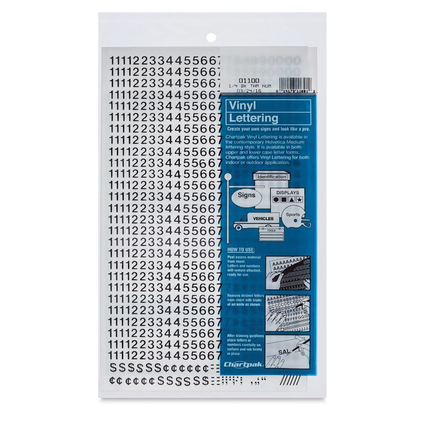 Chartpak Vinyl Numbers | BLICK Art Materials