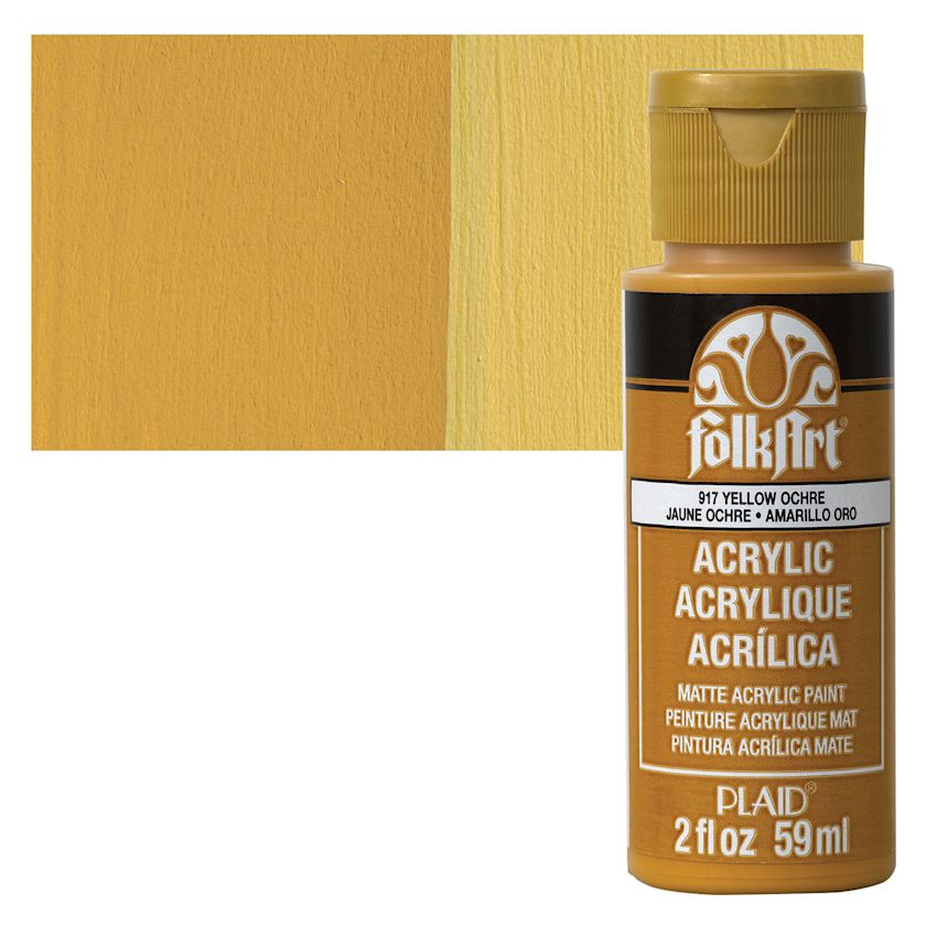 FolkArt Matte Acrylic Paint - Yellow Ochre, 2 oz, Bottle | BLICK Art ...