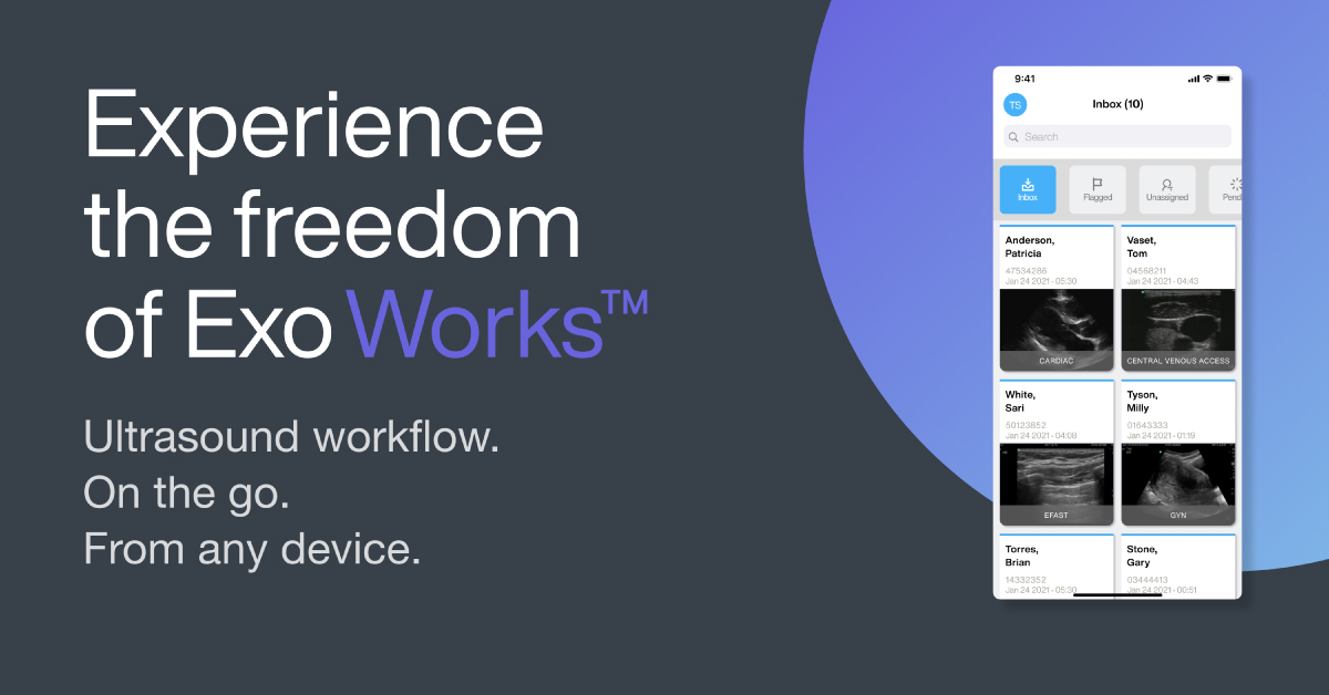 Book a Demo | Exo Works™ Point-of-Care Ultrasound Workflow Solution | Exo