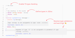 VS Code Supports JSDoc powered Type Checking Stefan Judis Web Development
