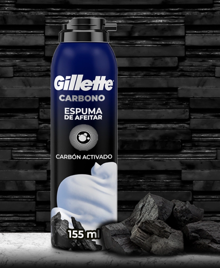 Espuma de Afeitar Gillette con Carbón Activo - Gillette Espuma de Afeitar Gillette con Carbón Activo - Gillette