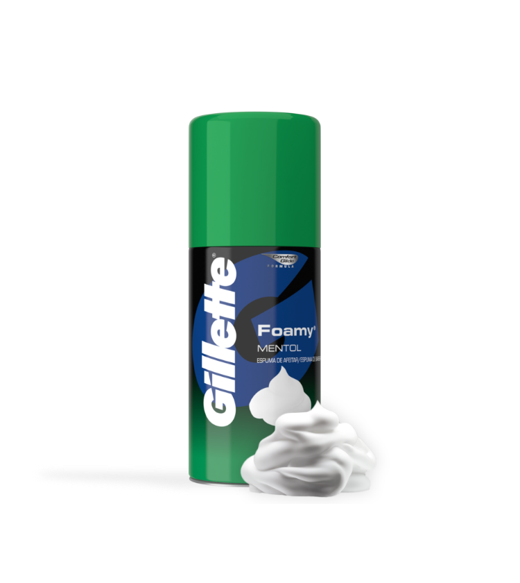 Espuma de barbear Foamy Menthol Classic Mint | Gillette do Brasil