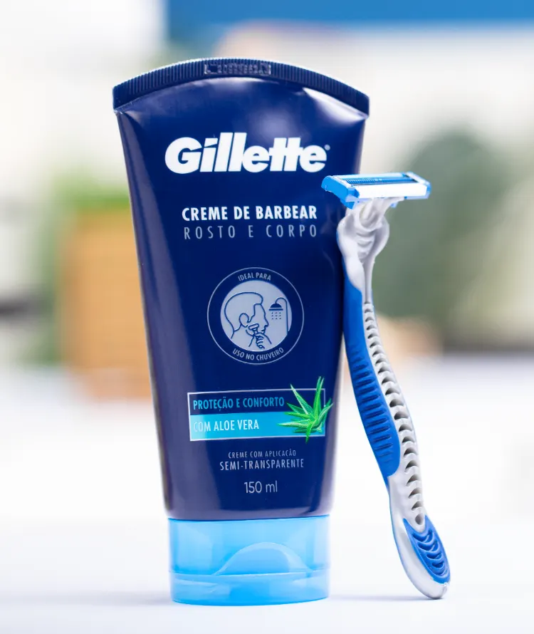 Creme de barbear Gillette Rosto e Corpo - Gillette BR