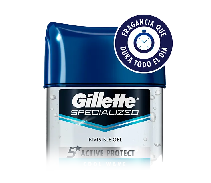 Gel Invisible Antitranspirante Clear Gel para Hombre | Gillette Latino