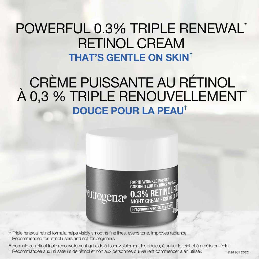 Rapid Wrinkle Repair® 0.3% Retinol Pro+ Night Cream | NEUTROGENA®