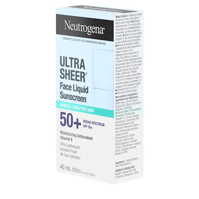ULTRA SHEER® Face Sunscreen, SPF 50 | NEUTROGENA®