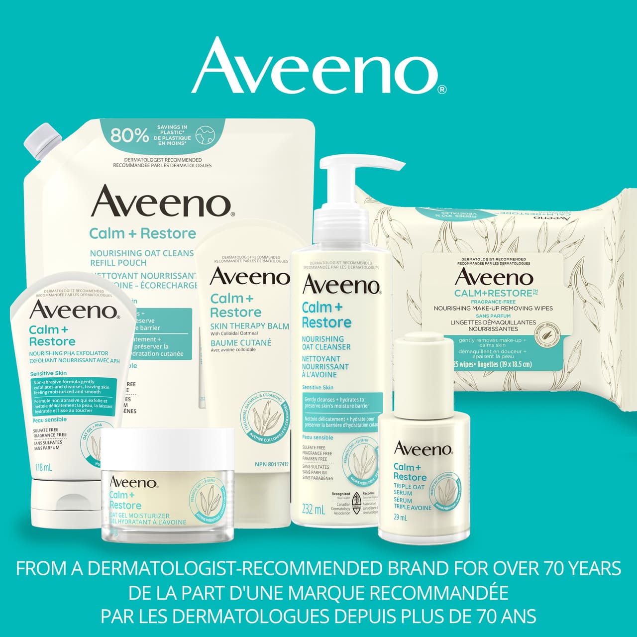 Calm + Restore Nourishing Oat Cleanser Pouch | AVEENO®
