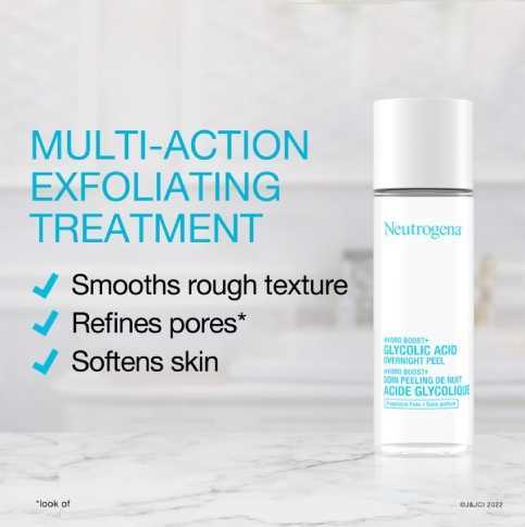Hydro Boost+ Glycolic Acid Overnight Peel| NEUTROGENA®