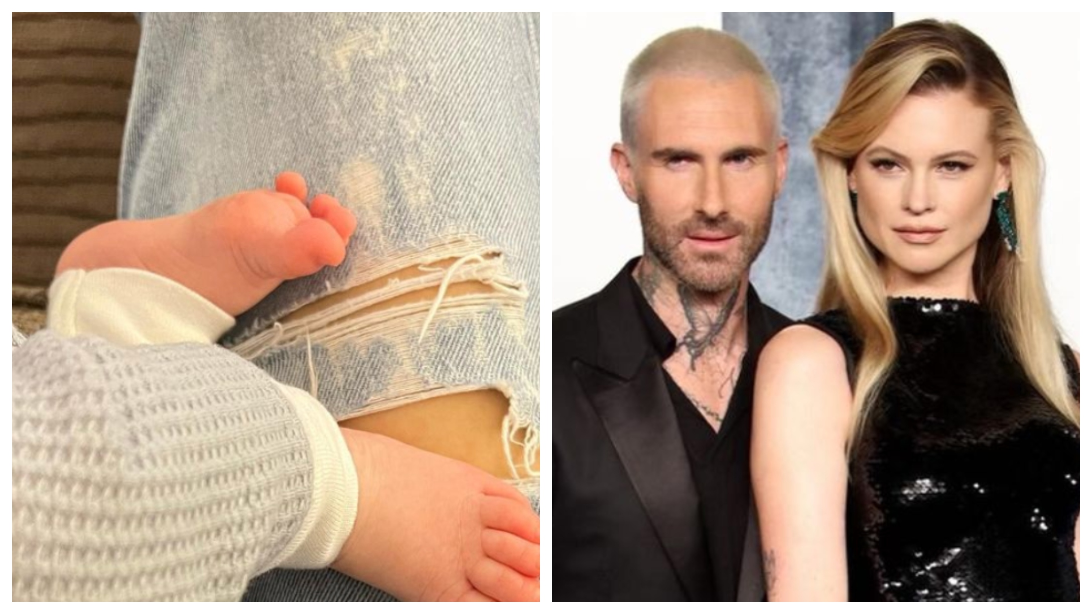 Adam Levine’s Wife Behati Prinsloo Shares First Photo Of New Baby ...