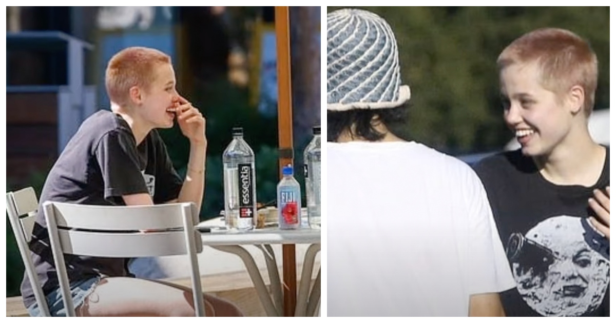 Brad Pitt And Angelina Jolie's Daughter Shows Off Pink Buzz Cut In LA ...