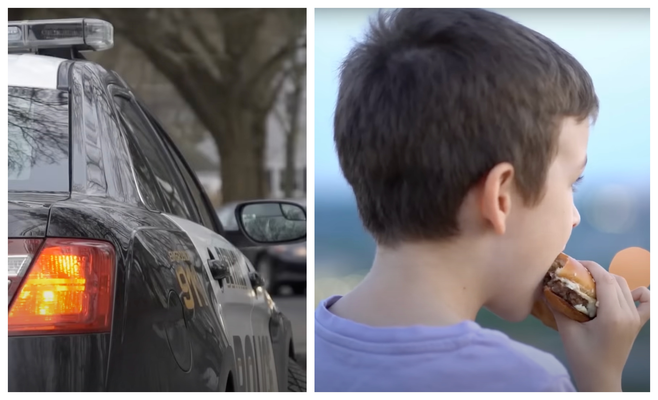 Policeman Shares Dinner With Starving Little Boy | LittleThings.com