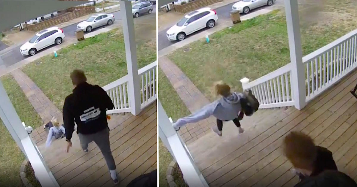 Security Cam Captures Husband's Epic Fail While Helping Fiancée Who ...