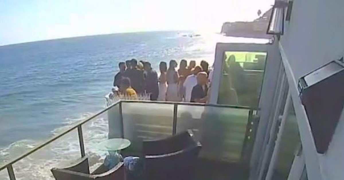 Deck Collapses Onto Jagged Rocks At Birthday Party After Guests Hear A ...