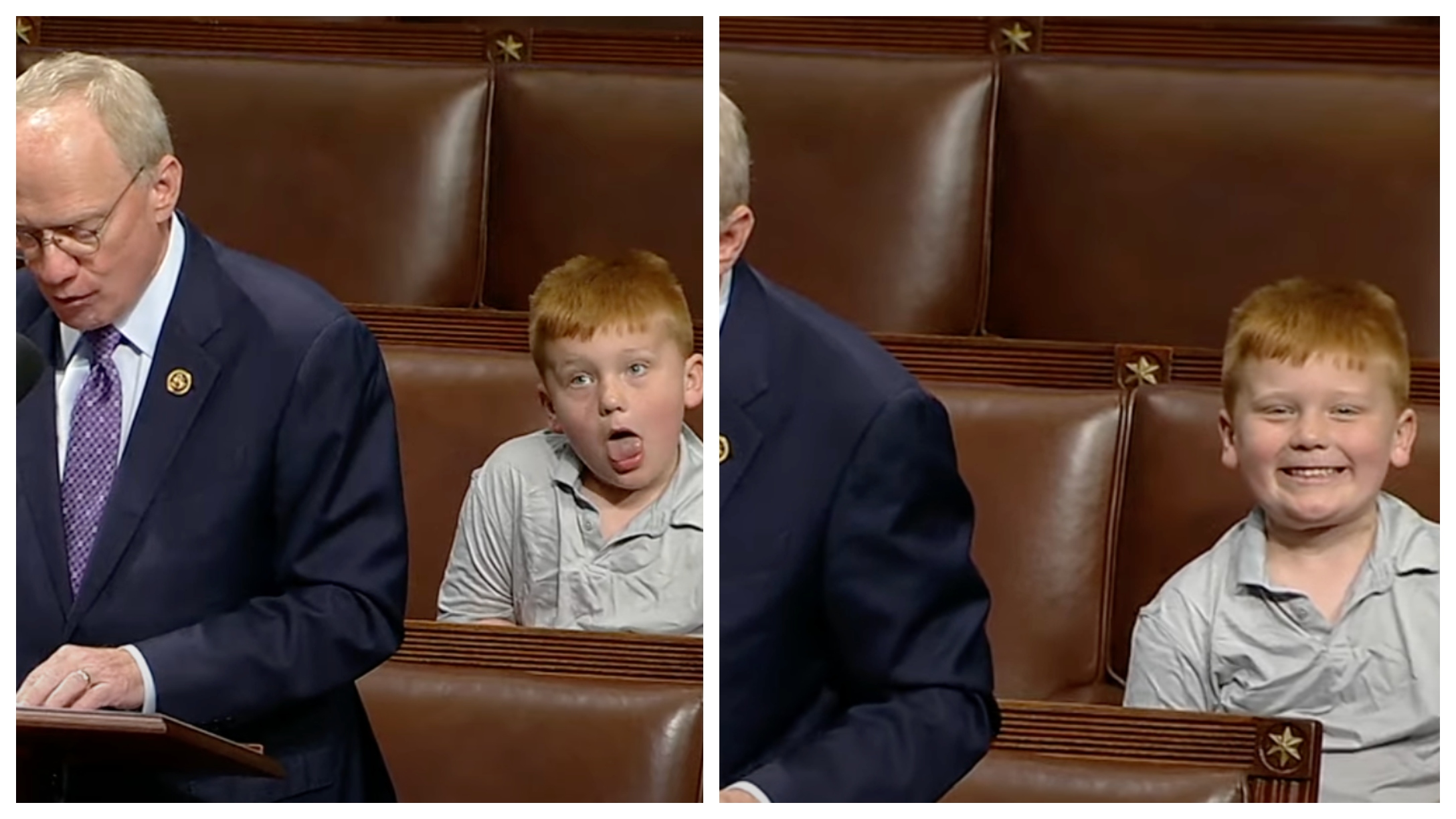 6-Year-Old's Silly Faces Steal The Show During Congressman Dad's Speech ...