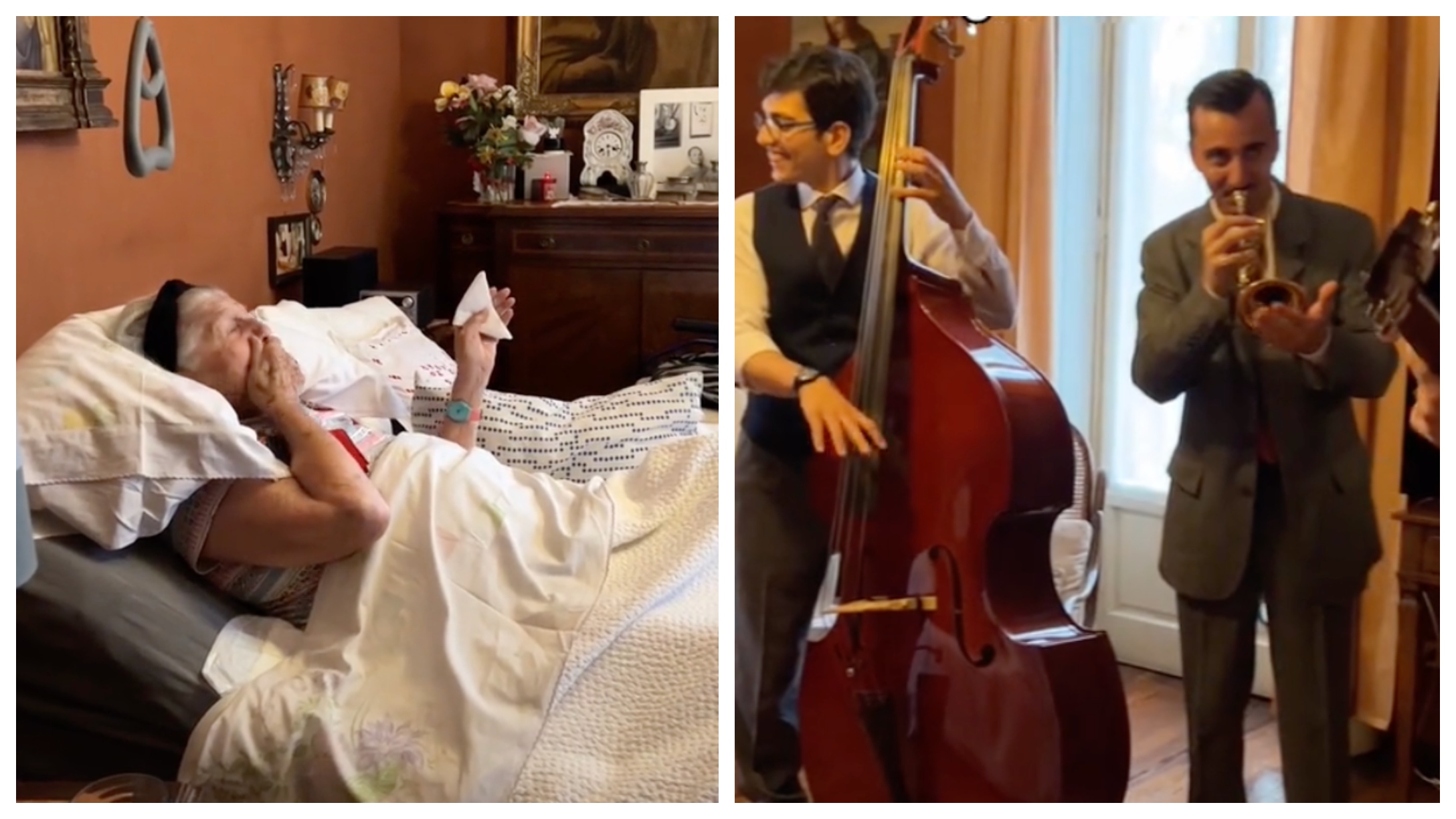 Grandson Brings Band To Serenade Grandma Because She Can No Longer ...