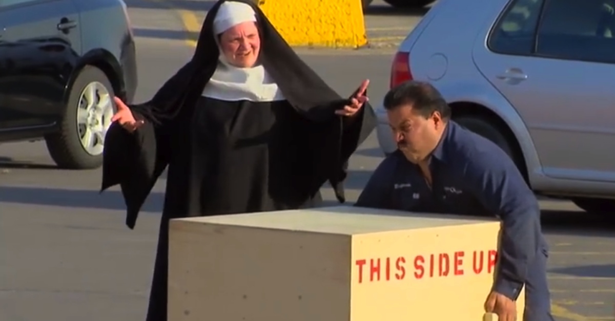 Nun Asks For 'God's Strength,' But Wait 'Til You See What's In The Box ...