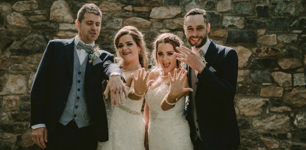 Inseparable Twin Sisters Have Twin Wedding | LittleThings.com