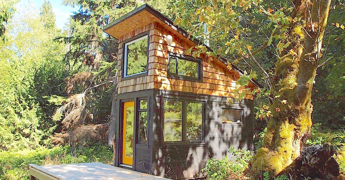 He Builds One Of The Narrowest Tiny Cabins I've Ever Seen. But Inside ...