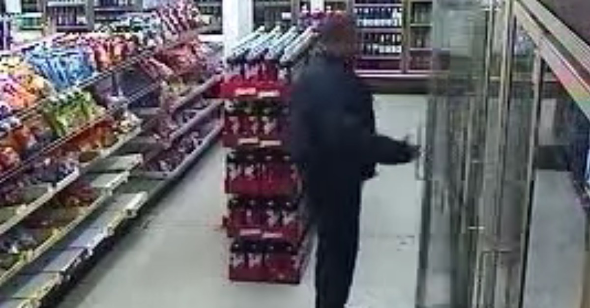 Security Guard Stands In A Deserted Aisle, But Seconds After He Reaches ...