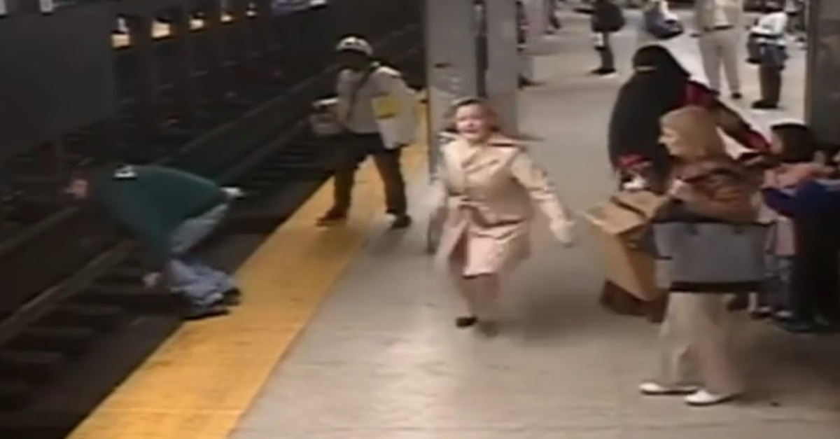 A Man Fell Onto The Subway Tracks... But Watch What Happens At The :08 ...