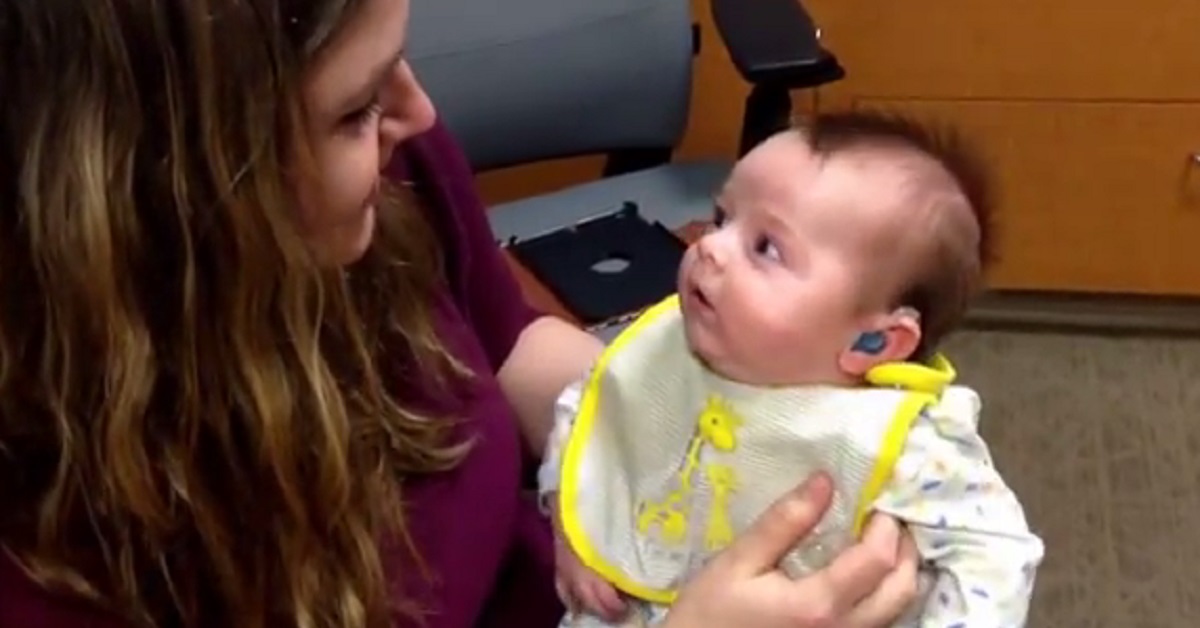 This Adorable Baby Was Born Deaf. When He Finally Hears His Mom's Voice ...