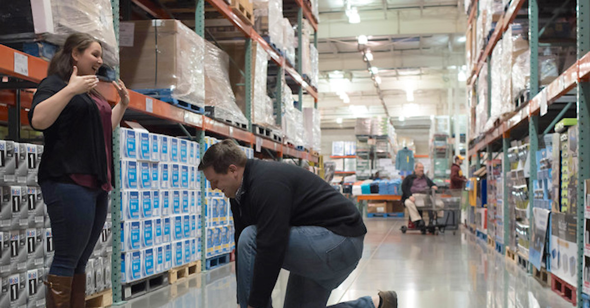 Young Couple Makes A Quick Costco Run, But Watch As He Drops To One ...