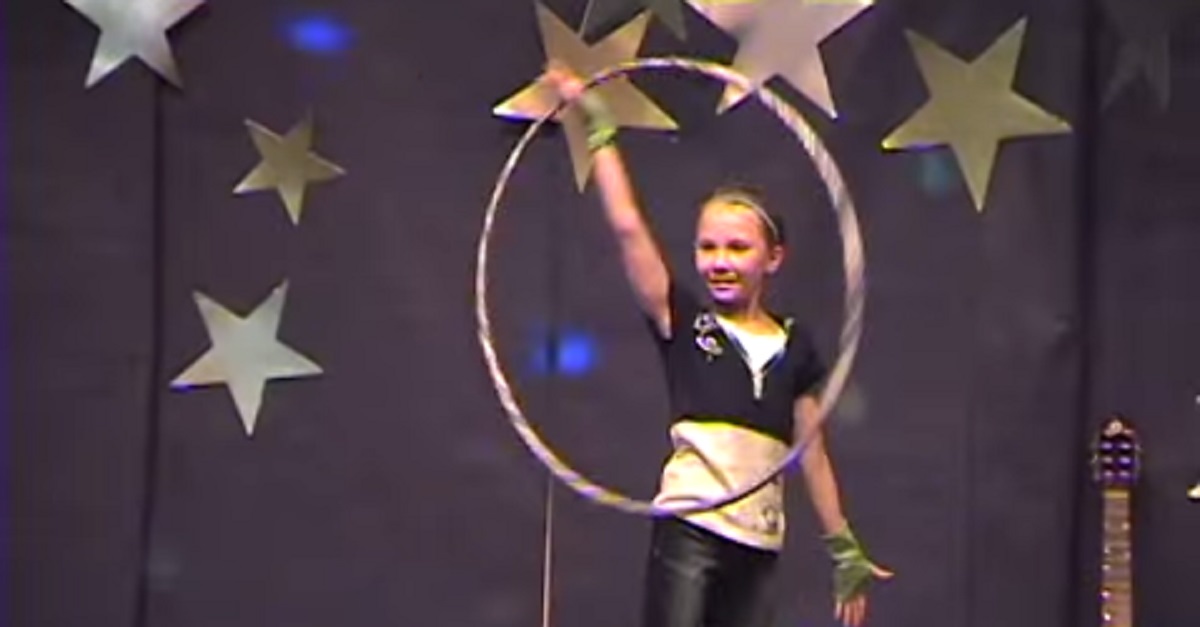 She Goes On Stage With Just A Hula Hoop. The Moment The Music Starts ...