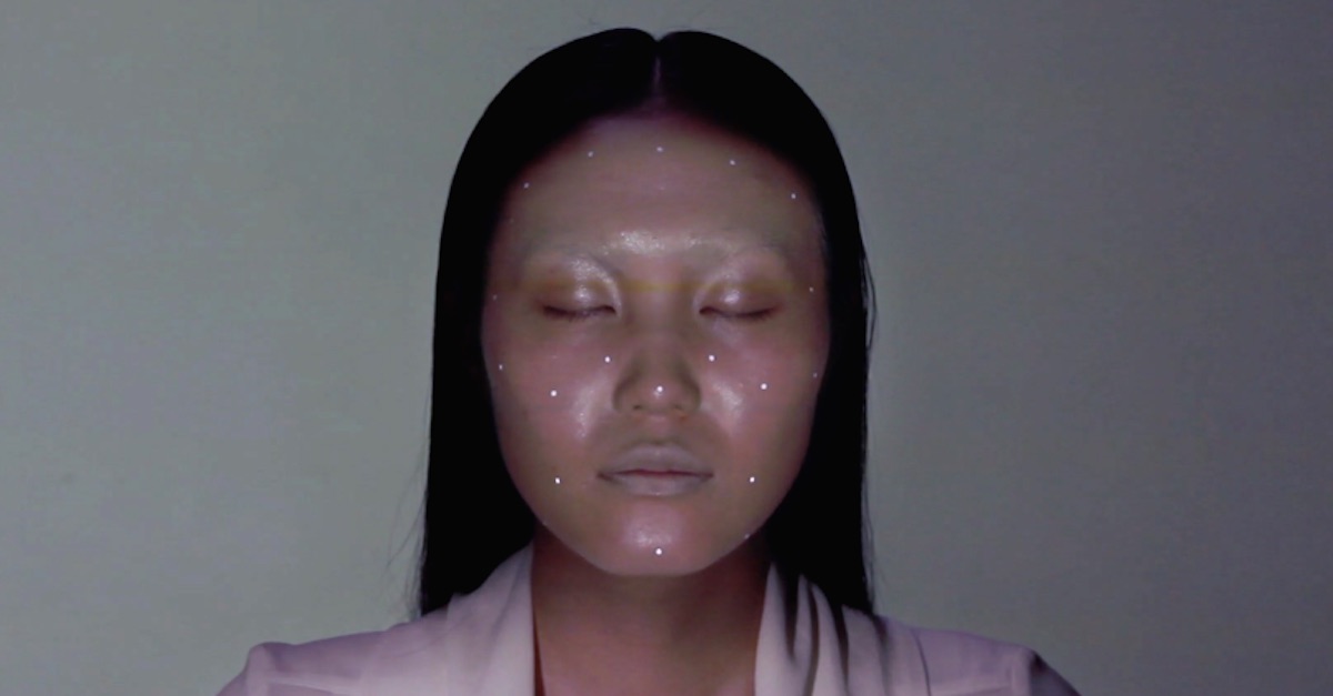 They Cover Her Face With 20 Tiny White Dots. Then The Light Turns On ...