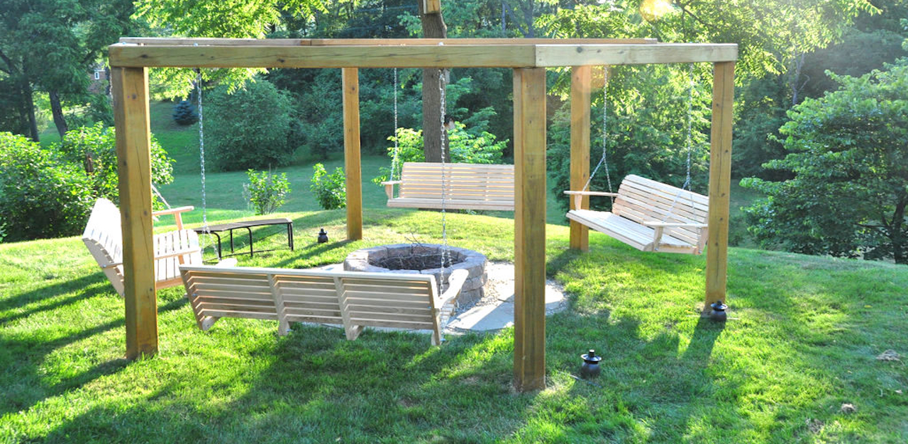 Man Drives 6 Posts Into The Ground In His Backyard To Create A Cozy ...