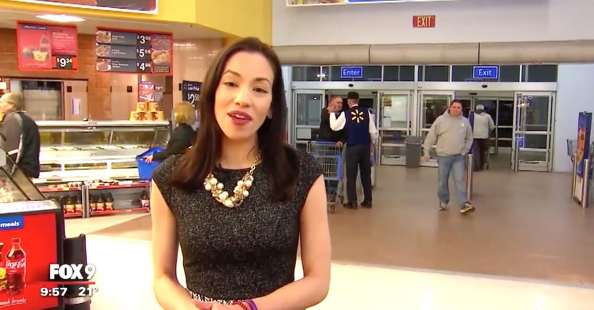 This Reporter Was Live On Air. But Watch The Walmart Greeter Behind Her ...