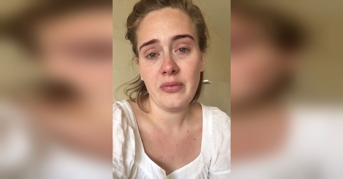 Makeup-Free Adele Posts Apology Video To Fans After She’s Too Sick To ...