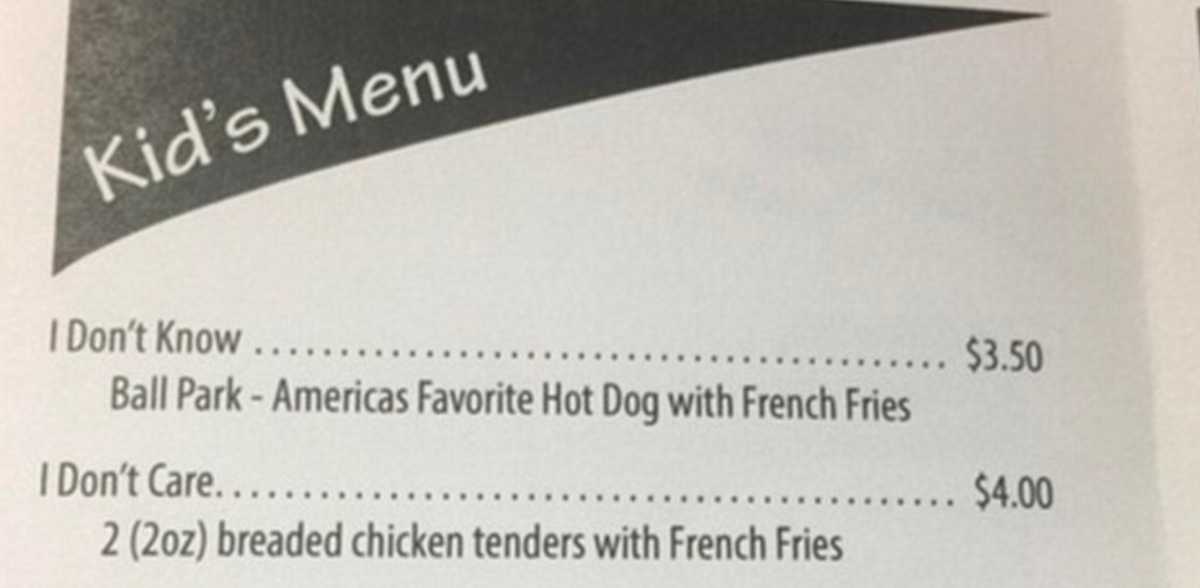 Funny Restaurant Creates Brilliant Kids Menu For Picky Fussy Eaters funny-restaurant-creates-brilliant-kids-menu-for-picky-fussy-eaters
