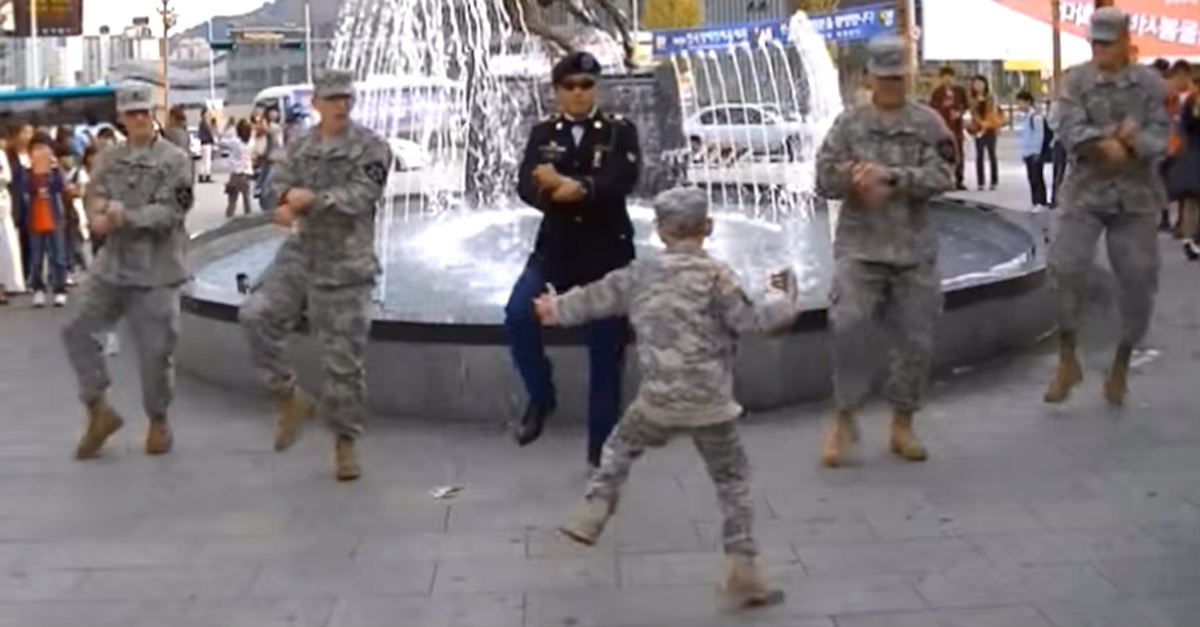 5 Soldiers Line Up To Dance. But Watch When The Small Child Turns ...