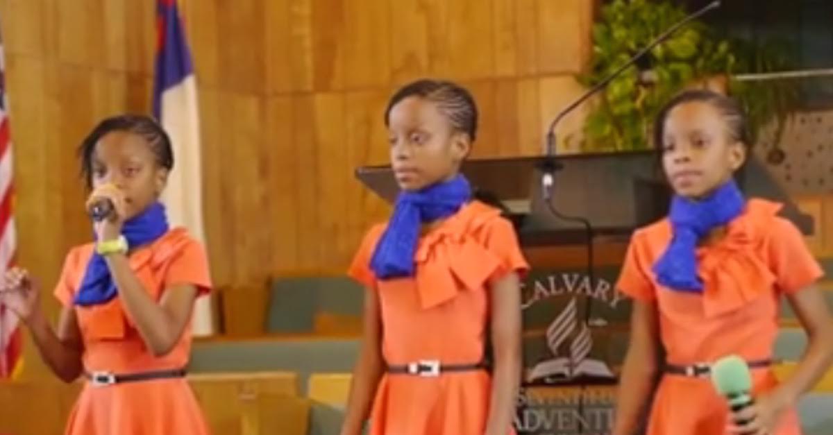 Churchgoers Wait For 12-Year-Old Triplets To Sing. But When They Hear ...