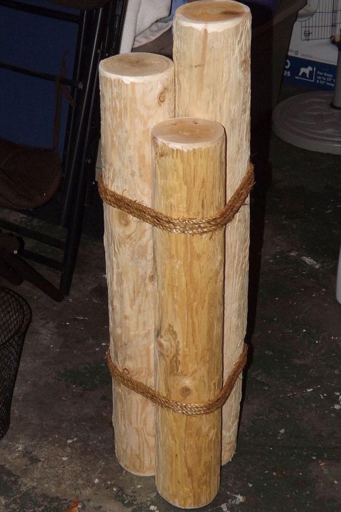 She Ties Together 3 Wooden Posts. What It Becomes In Her Yard? ADORABLE ...