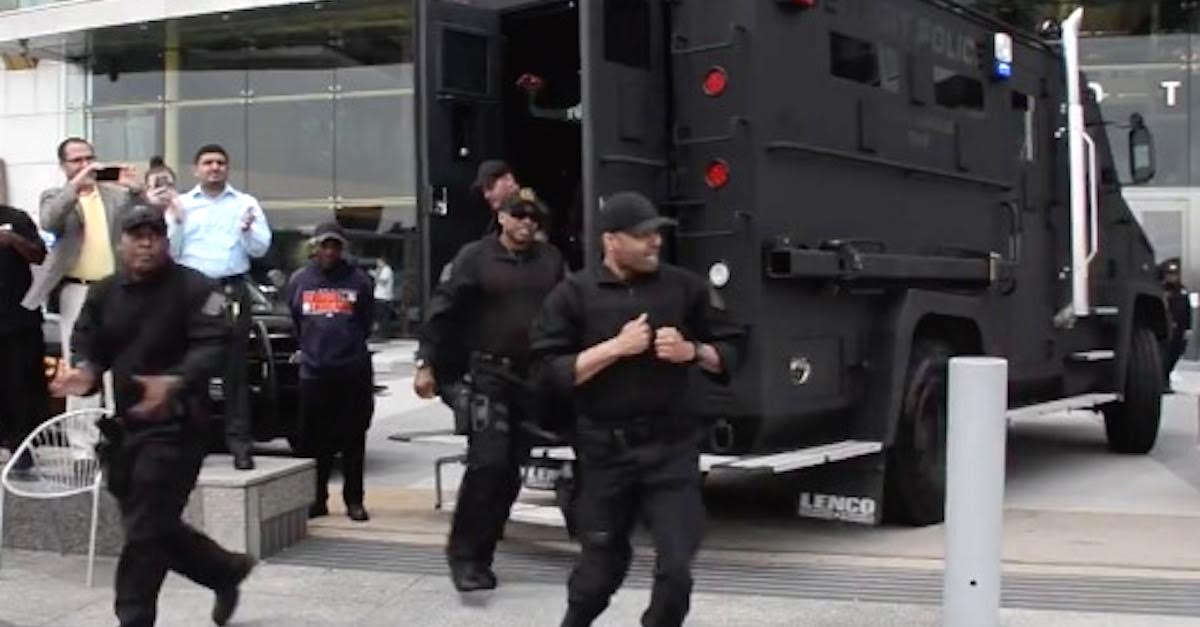 Officers Jump Out Of A Black Truck. But Keep Your Eye On Their Feet ...