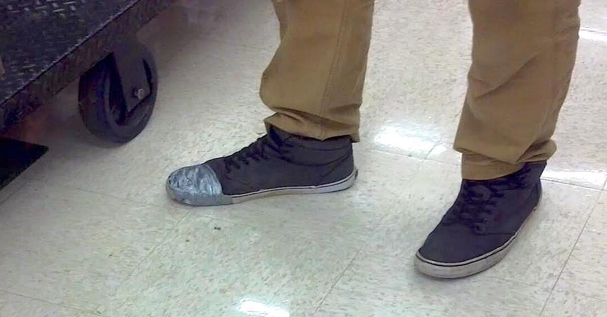 A Cop Saw This Grocery Store Clerk's Duct-Taped Shoes. His Response ...