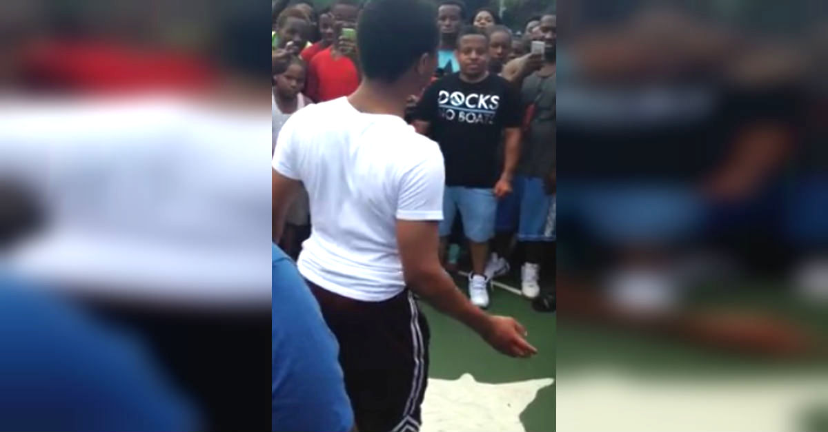 Teen Jumps In Front Of A Crowd And Starts Dancing... Now Watch Who ...