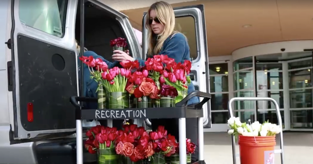 A Newlywed Couple Gives Her Their Wedding Flowers... Where She Brings ...