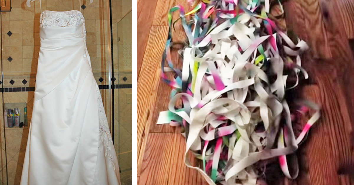 Wife Divorces After 11 Years, Then She Cuts Up Wedding Dress To ...