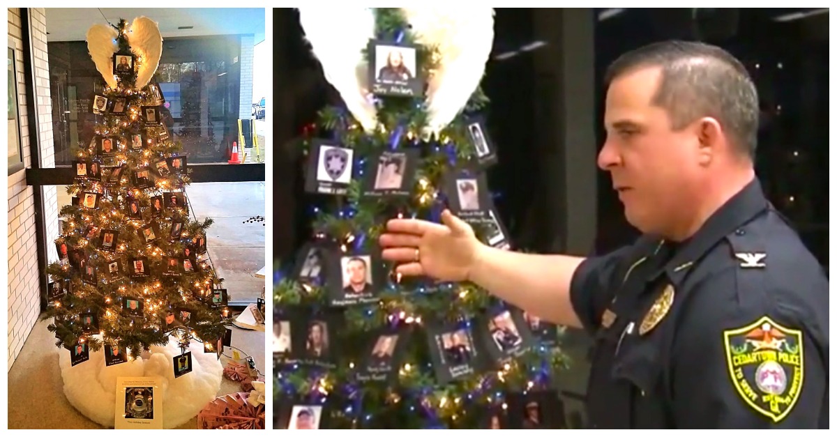 Cop Decorates Christmas Tree With Fallen Officers’ Photos So Families ...