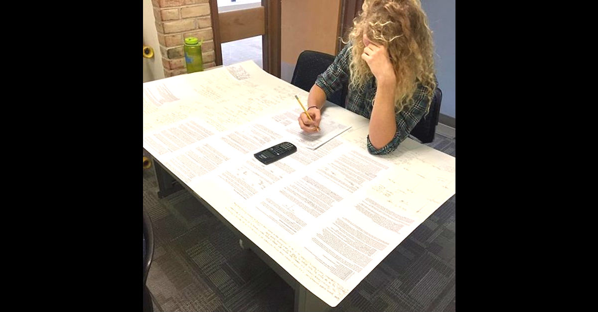 Student Brings Huge 3x5 Note Card To Use On Test | LittleThings.com