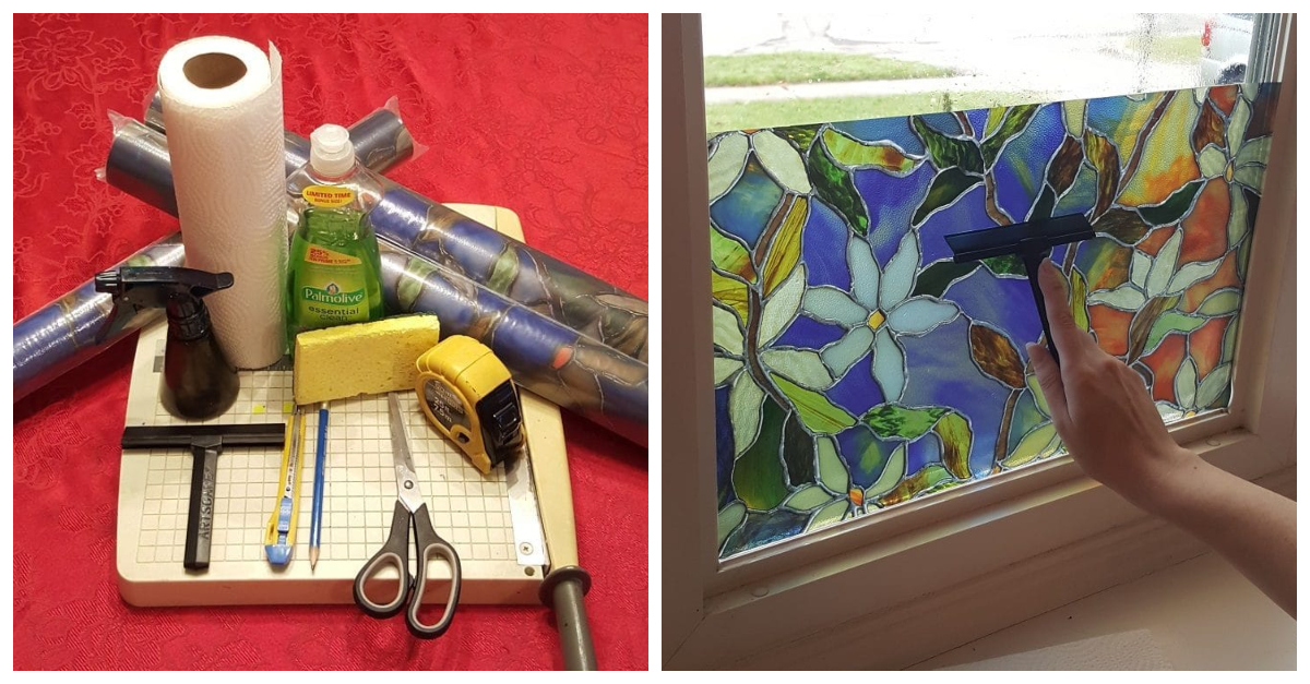 I Tried Applying Fake Stained Glass To My Windows And It Was Easier ...