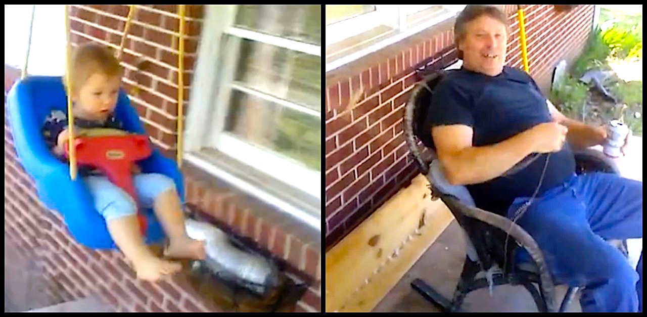 Dad Mixes Being Lazy With Creativity In Swing Invention | LittleThings.com