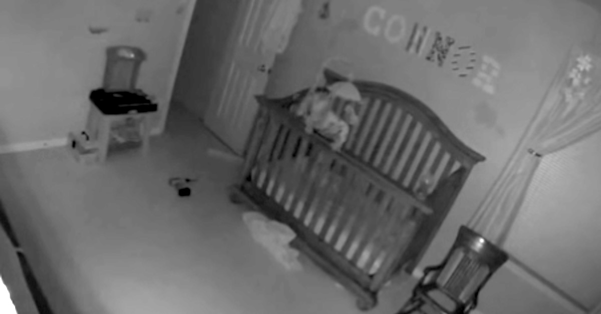 Crying Baby Reaches Over His Crib. But Watch What The Camera Catches ...