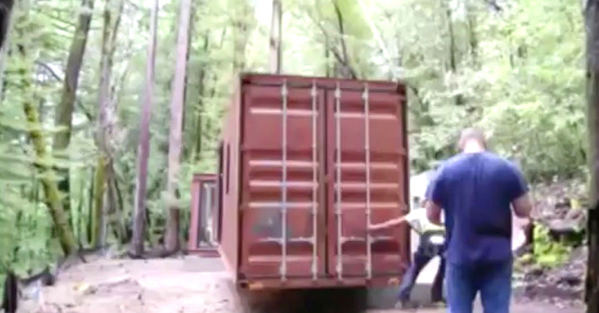 They Stack Shipping Containers Deep In The Woods. When You See Inside ...