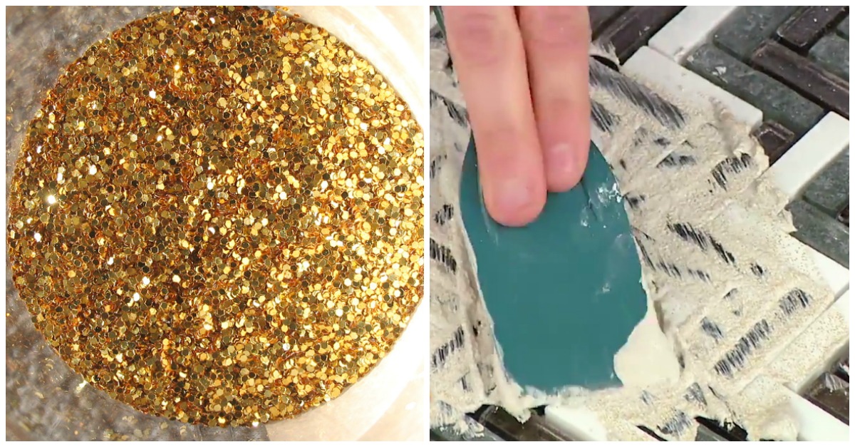 Glitter Grout Can Completely Transform Your Kitchen | LittleThings.com