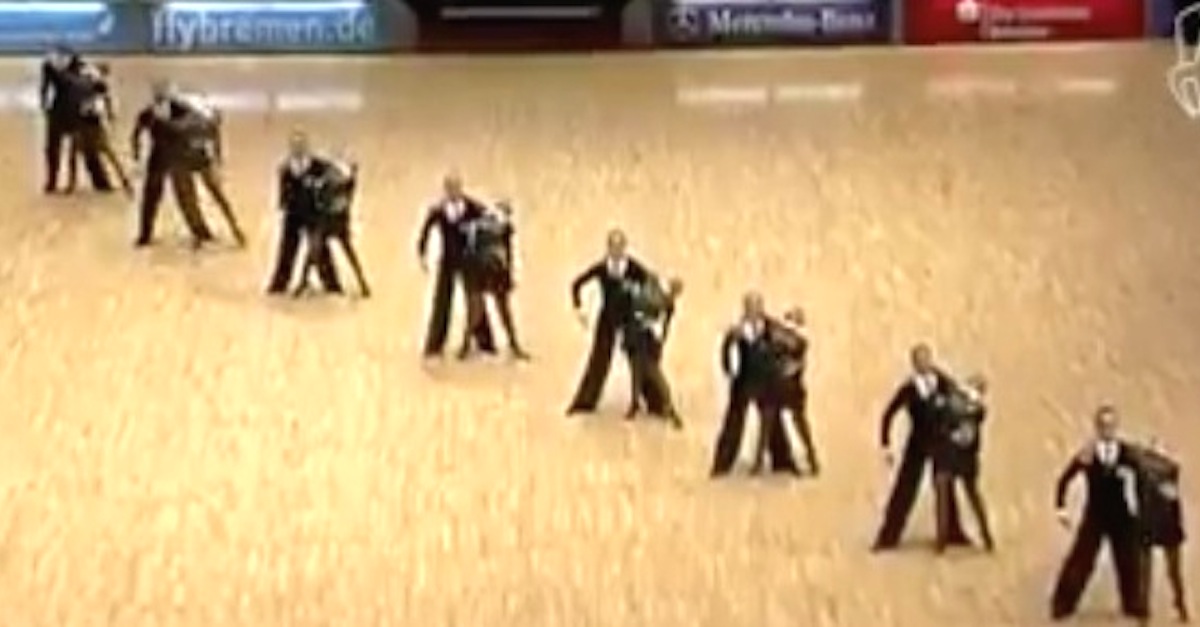 Dancers Form A Diagonal Line On The Dance Floor. But When They Separate ...