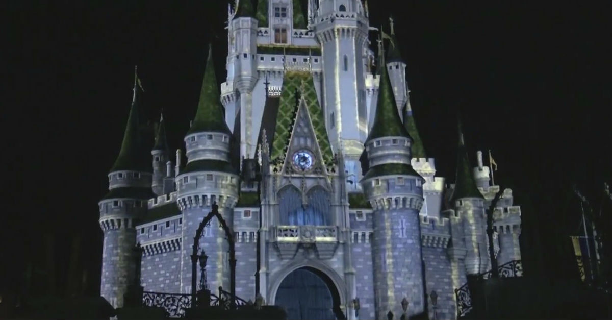 They're Filming The Disney Castle Late At Night. What The Camera ...